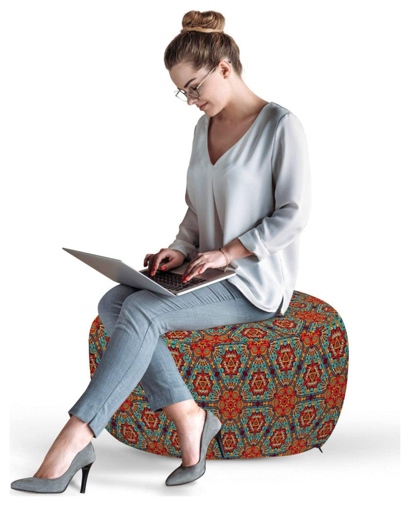 Decorative Soft Foot Rest With Removable Cover Living Room and Bedroom
