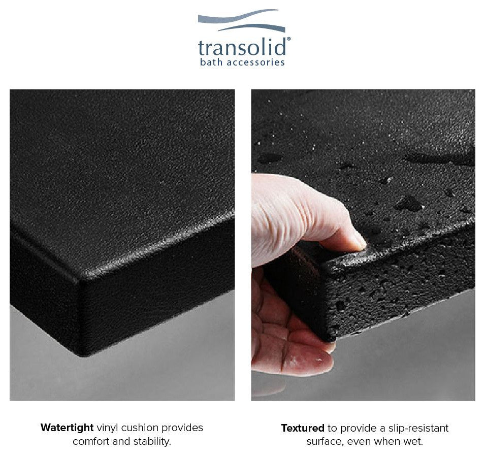 Transolid PPS1420UP-09MB Preston 14x20 FlipUp Shower Seat, Black/Matte