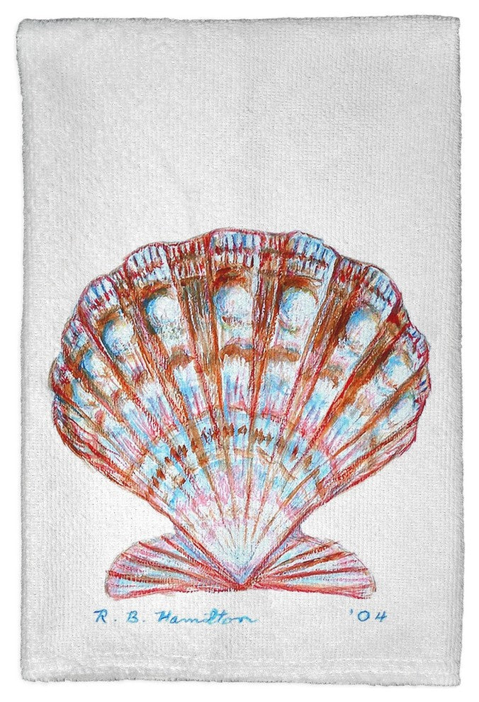 Betsy Drake Scallop Shell Kitchen Towel