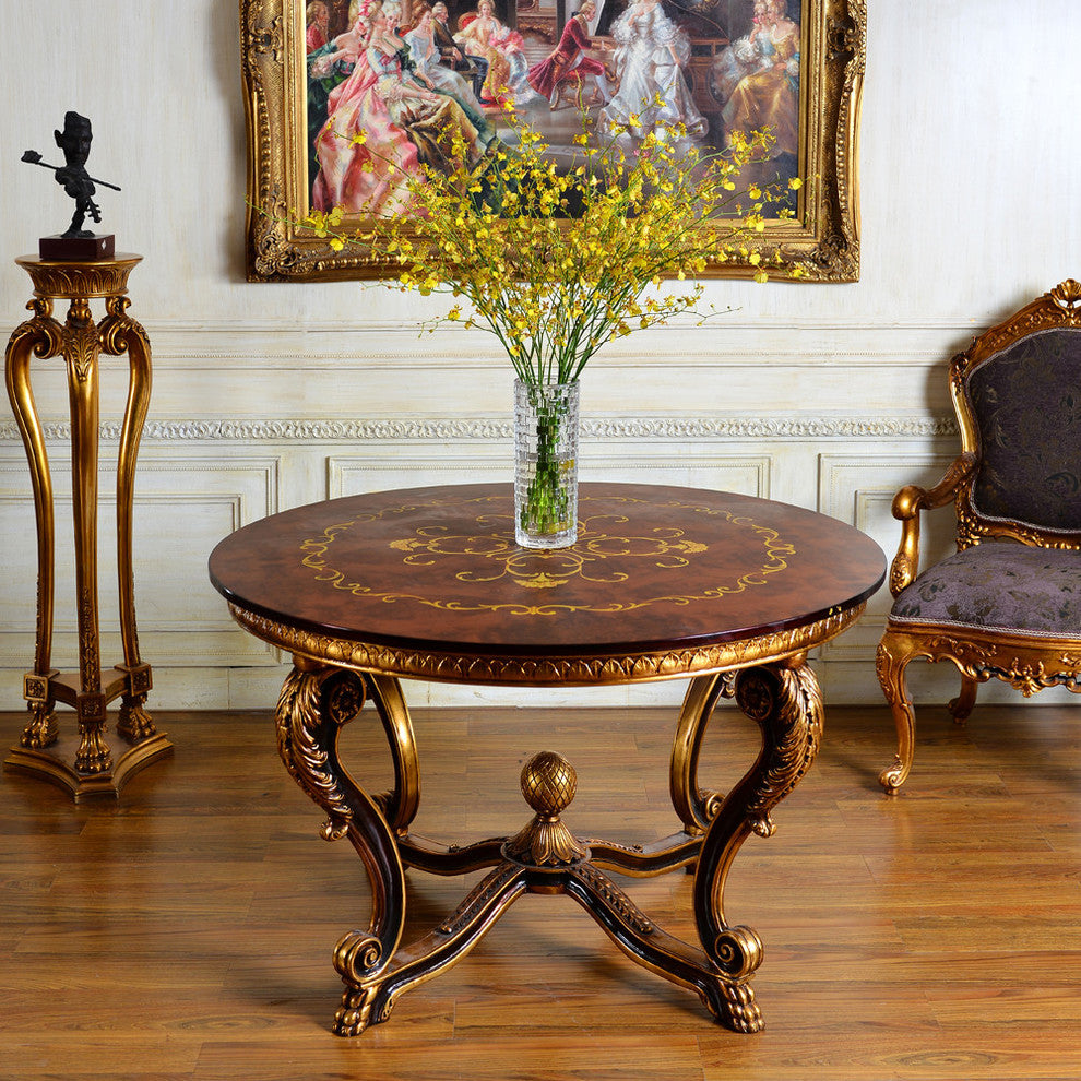 Luxurious 47" Round Foyer Table