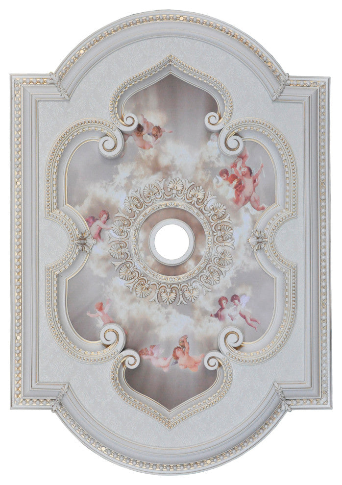 Artistry Lighting, Rectangular White Ceiling Medallion, ARC0913-CF1-02