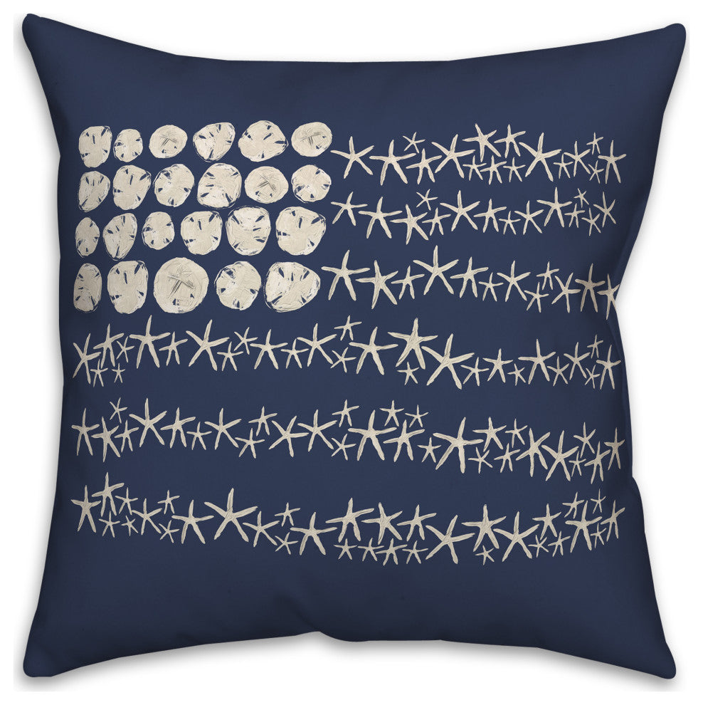 Starfish Flag 18 x 18 Spun Poly Pillow