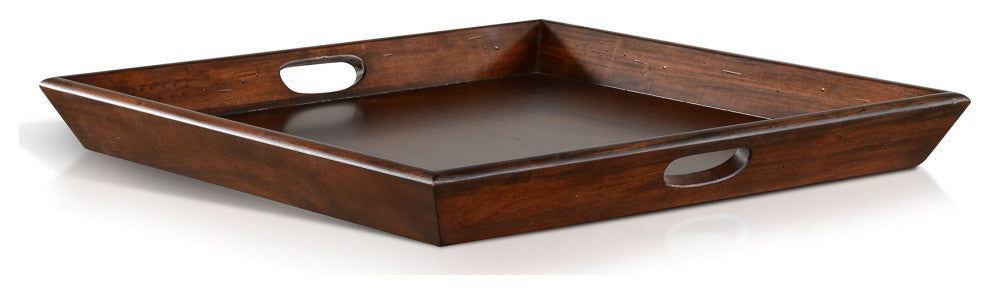 Sunny Designs Santa Fe 27" Farmhouse Wood Ottoman Tray in Dark Chocola