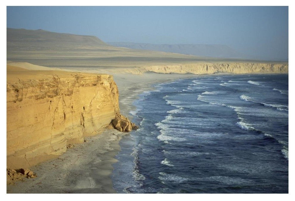 Atacama Desert Sea Cliffs And Pacific Ocean Paracas Peninsula Peru-