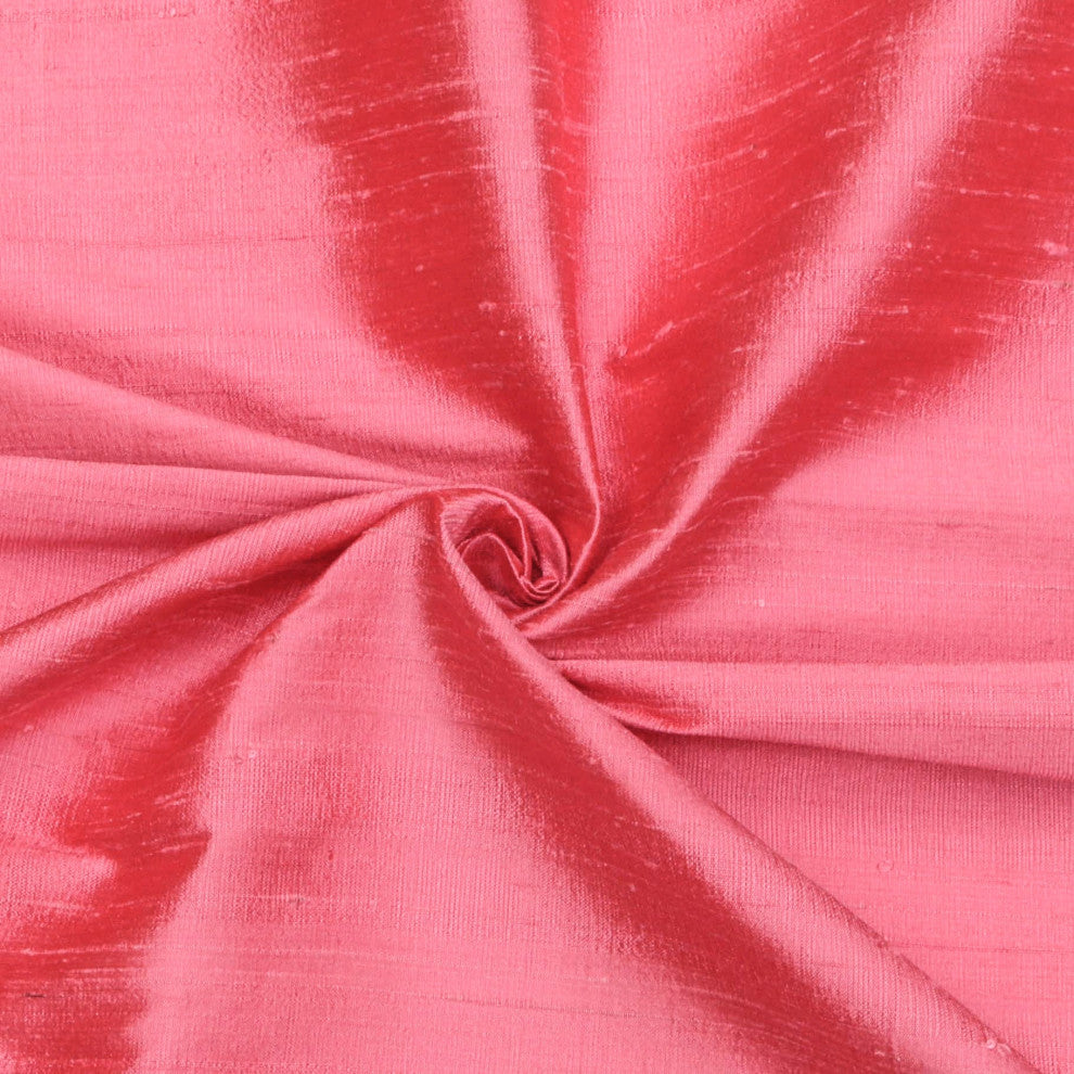 Coral Pink 100% Pure Silk Fabric By The Yard, Pure Silk Fabric, Silk D