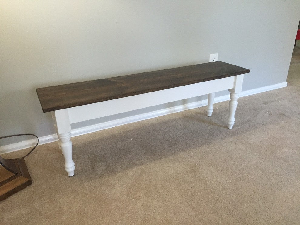 French Marsanne Farmhouse Bench 42"