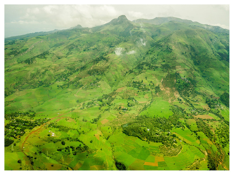 Highlands around Addis Ababa, Landscape Canvas Art Print, 40"x30"