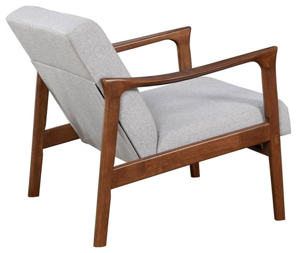 Alpine Furniture Zephyr Slate Wood Lounge Chair in Brown-Gray