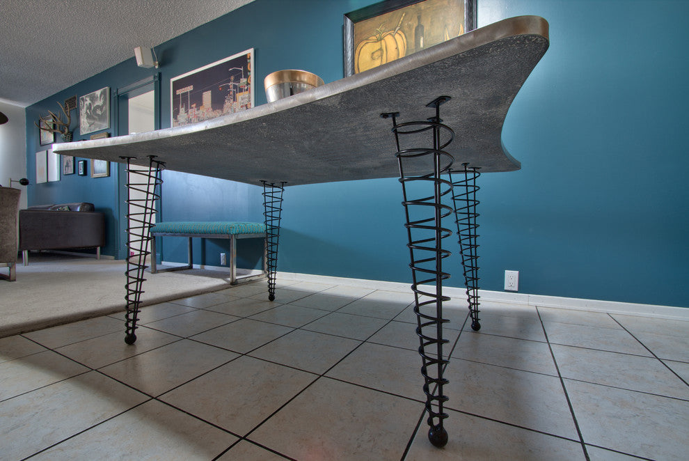 Modern Table Leg, 28" height, Single Leg, Angled