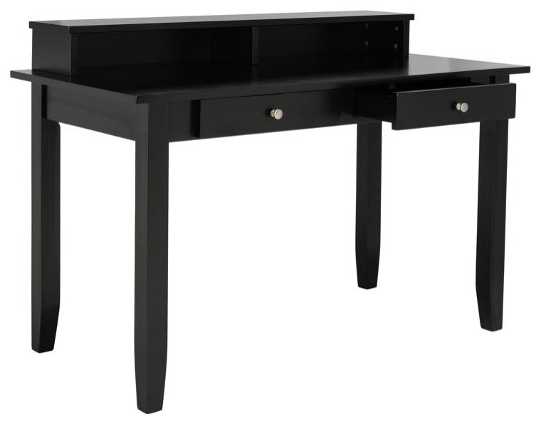 Contemporary Desk, Worktop With Low Hutch & 2 Open Compartments, Matte