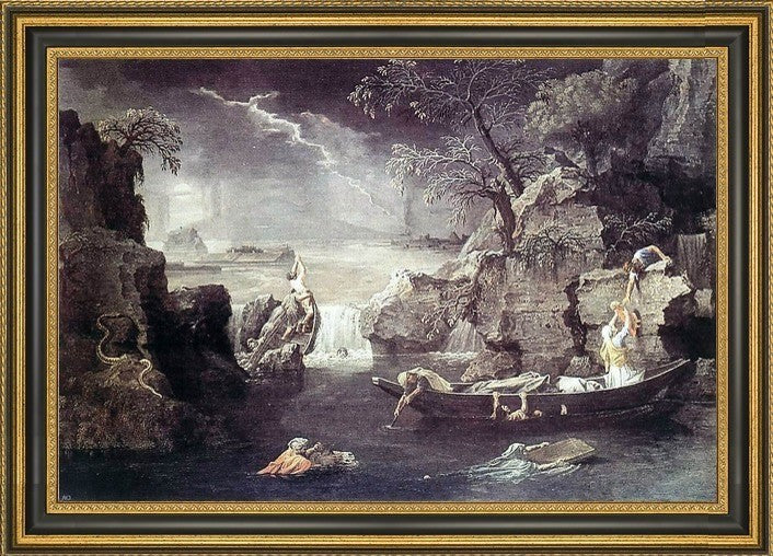 Nicolas Poussin Winter Framed Canvas Print, 18"x27"