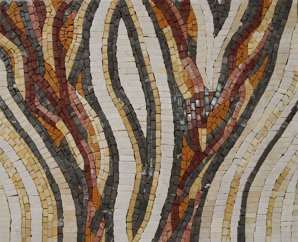 Abstract Snake Pattern Mosaic, 21"x27"