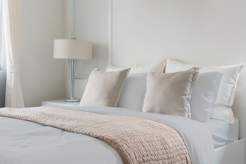 Organic 100% Eucalyptus Fiber Tencel 4-Piece Sheet Set, Dove Gray, Que