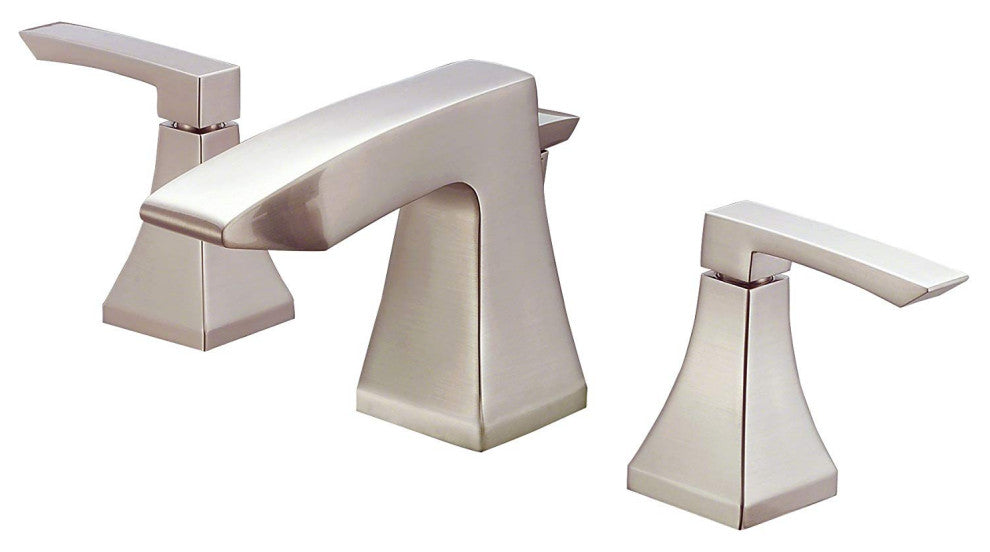 Logan Square Brushed Nickel Two Handle Widespread Lavatory Faucet