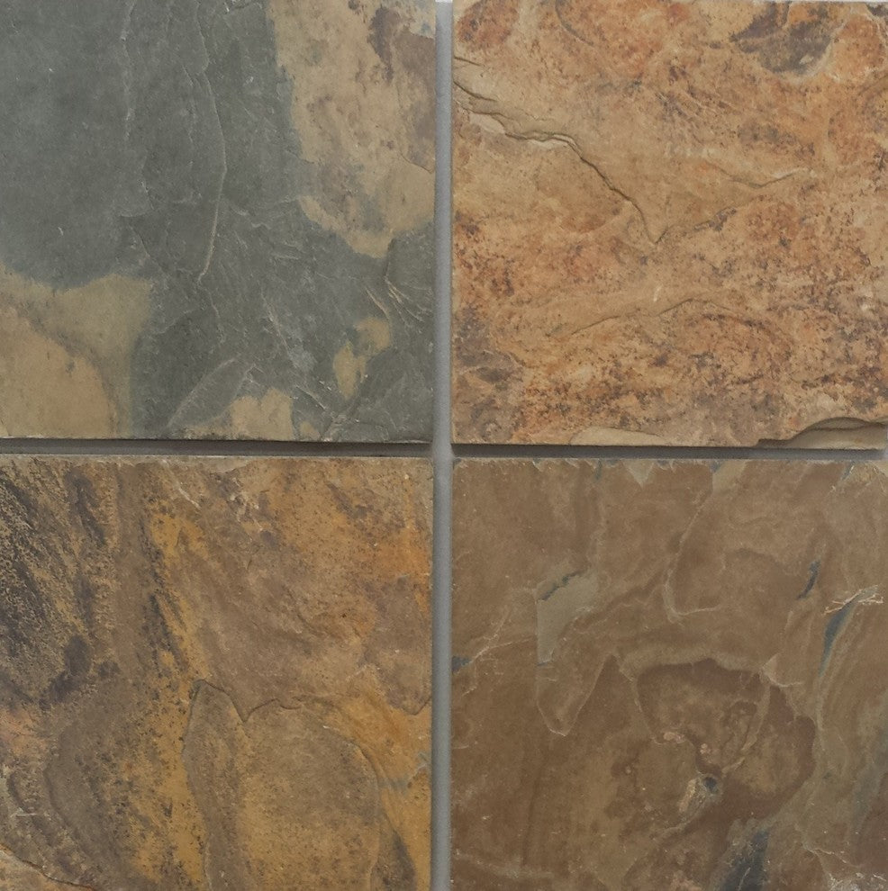 California Gold Slate Tiles, Natural Cleft Face, Gauged Back Finish, 2