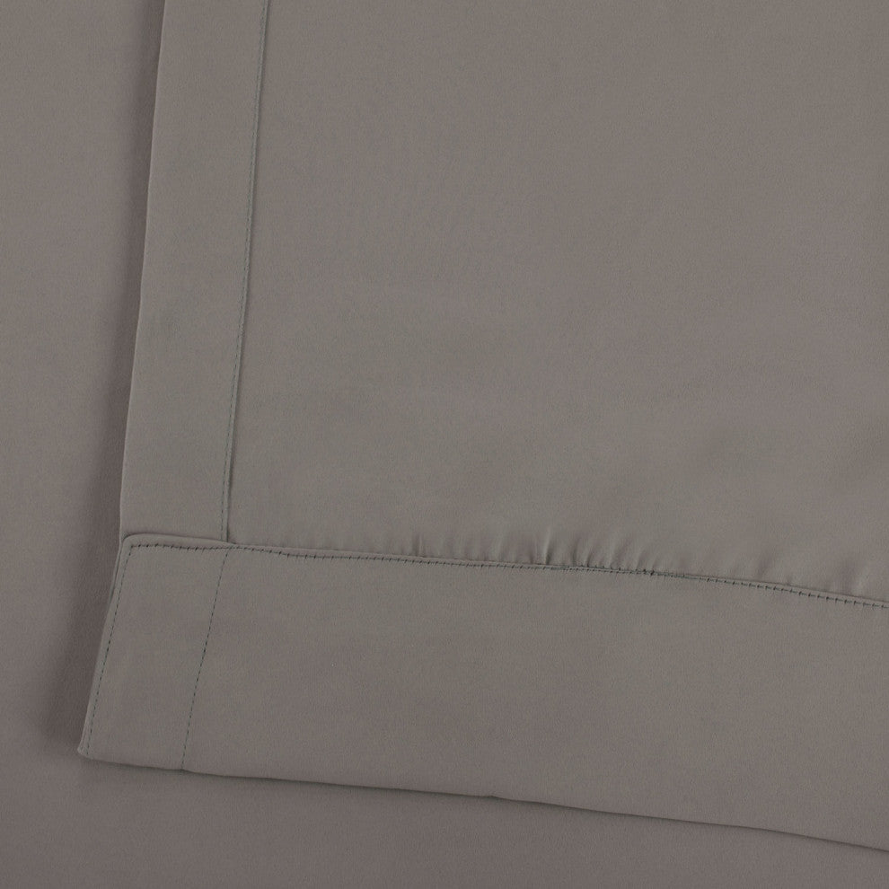Neutral Grommet Gray Room Darkening Curtain, Set of 2, 50"x120"