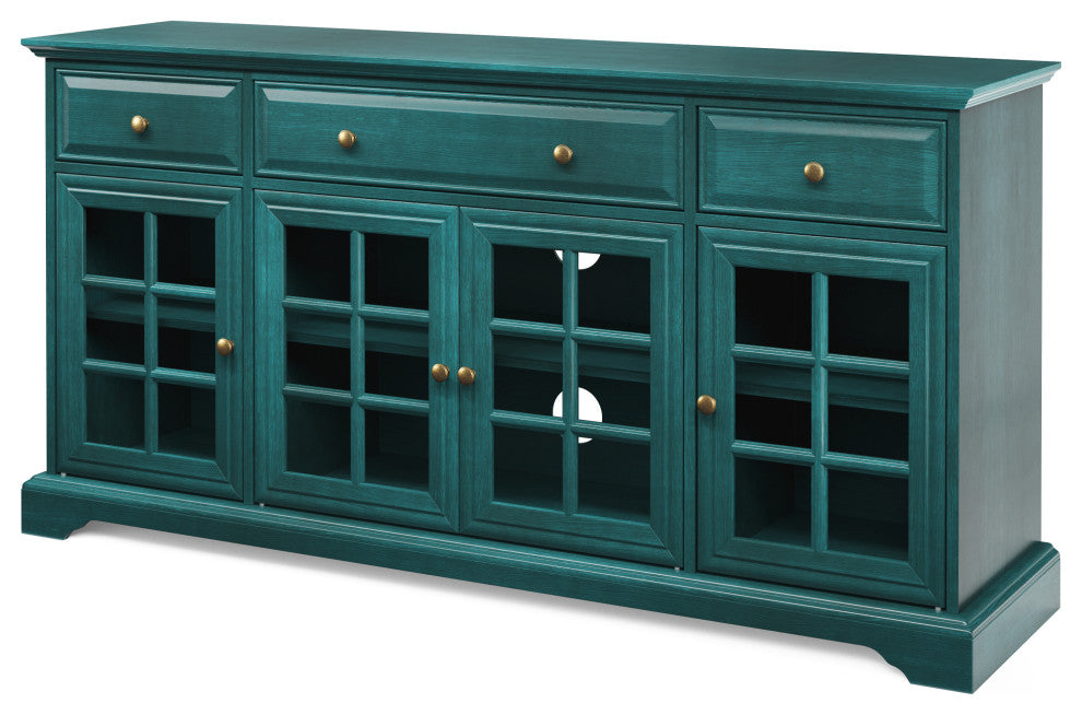 60' Window Pane 4 Door TV Stand