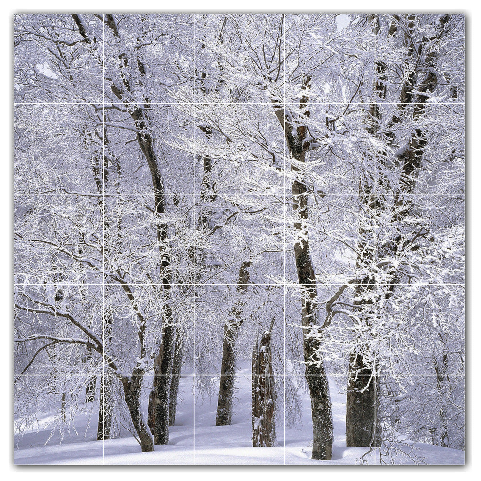 Winter Ceramic Tile Wall Mural HZ501225-55XL. 60" x 60"