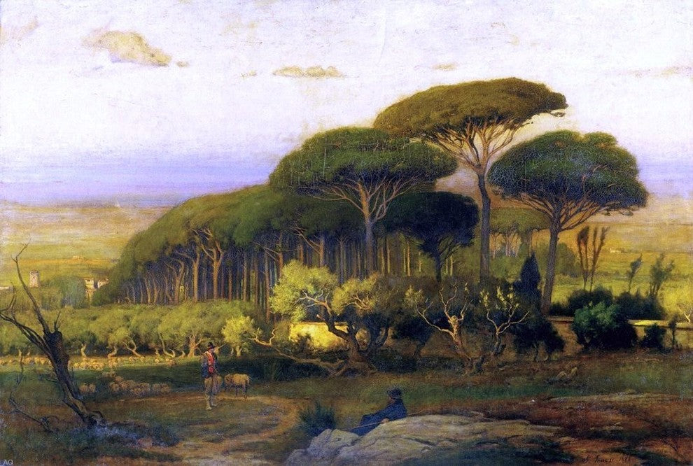 George Inness Pine Grove of the Barberini Villa Wall Decal Print