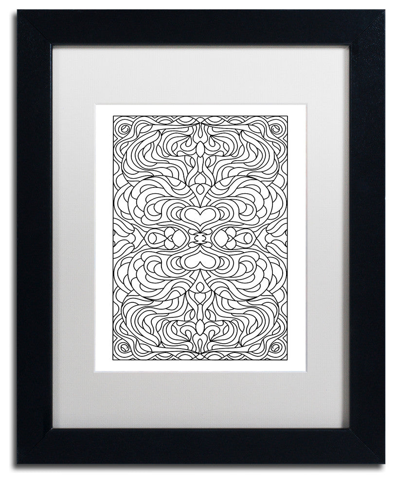 Kathy G. Ahrens 'Ripples' Art, Black Frame, White Matte, 14"x11"