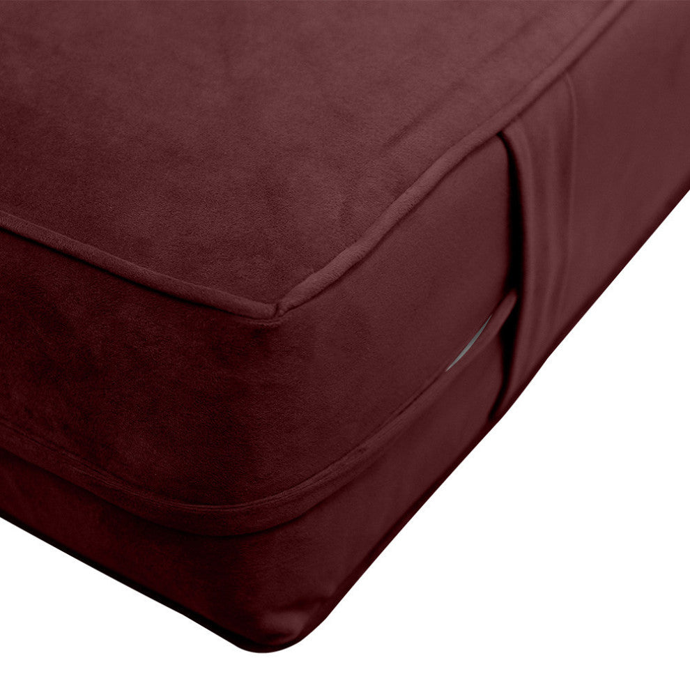Style V1 Full Pipe Trim Velvet Indoor Daybed Mattress Pillow Complete