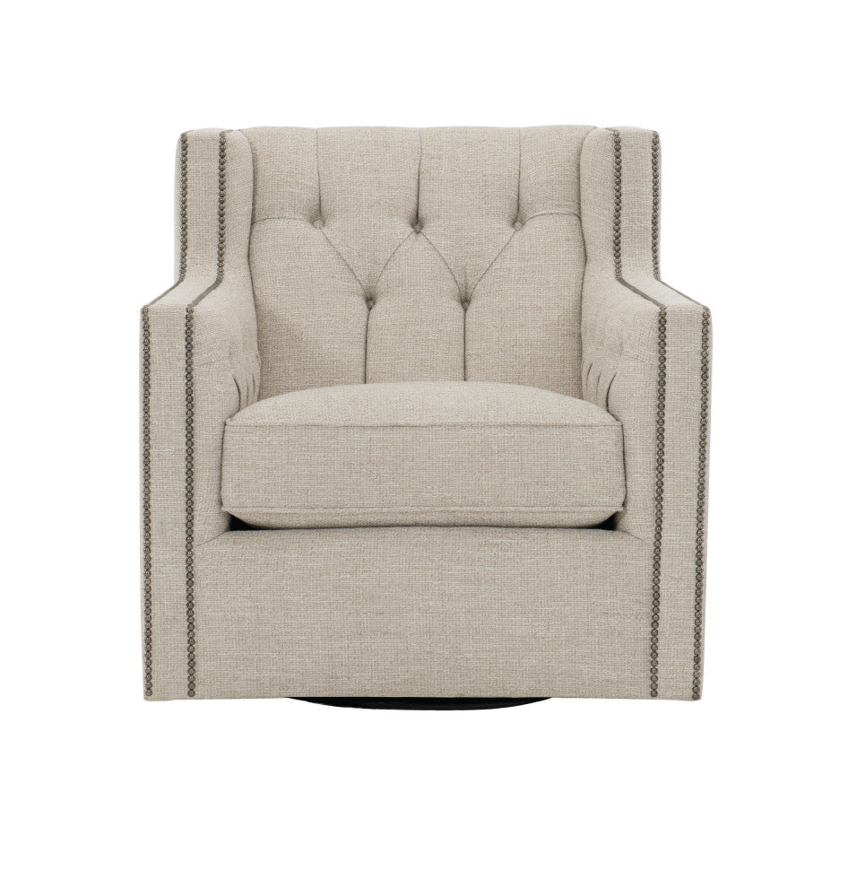 Bernhardt Candace Swivel Chair, Beige