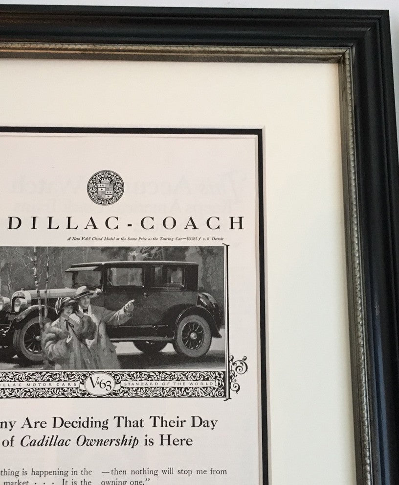 Original Vintage 1925 Car Ad with Classic Frames, Set of 4