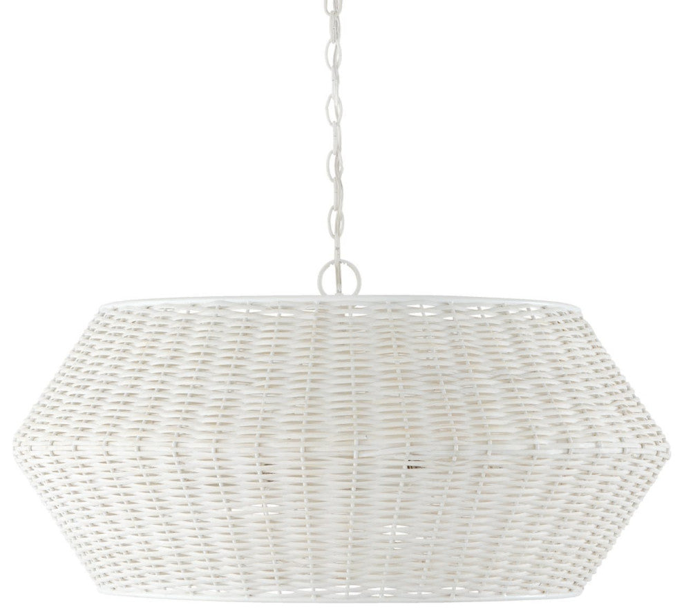 Capital Lighting 347861 Boca 6 Light 30"W Drum Chandelier - Chalk Whit