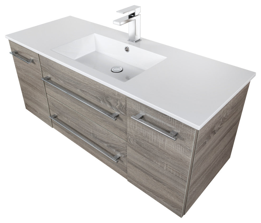 Kato Wall Hung Vanity Soho With Top for Buffallo, Dorato, 48"