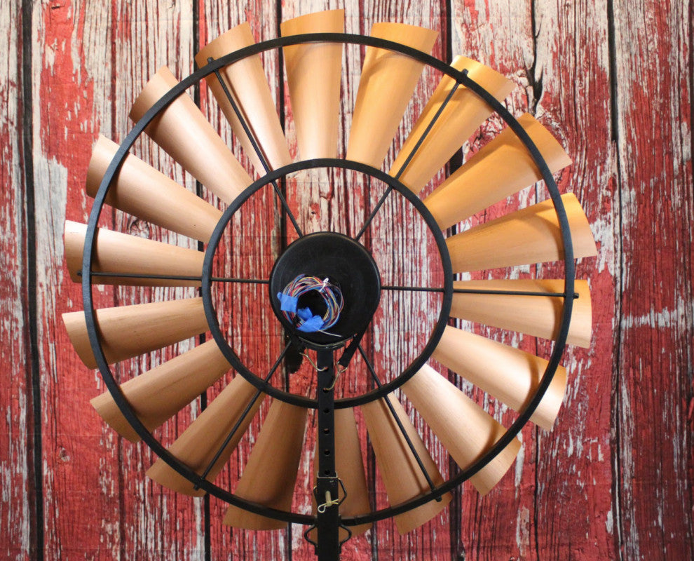 84 Inch Charred Whiskey Barrel Windmill Ceiling Fan | The American