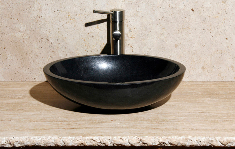 V-VO18 Black Granite Polished Vessel Sink