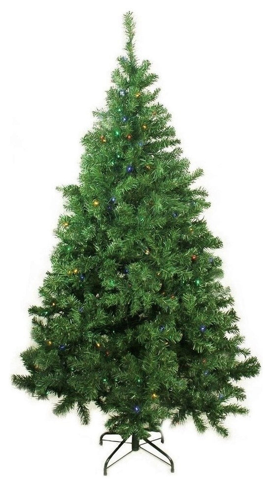 Mixed Classic Pine Medium Christmas Tree, Multi LED Lights