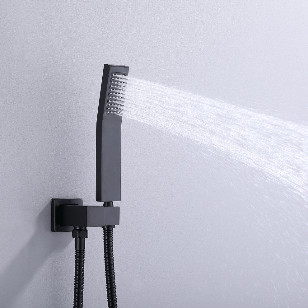 Pressure Balanced Water-Saving 3-Function Rain Shower System with Roug