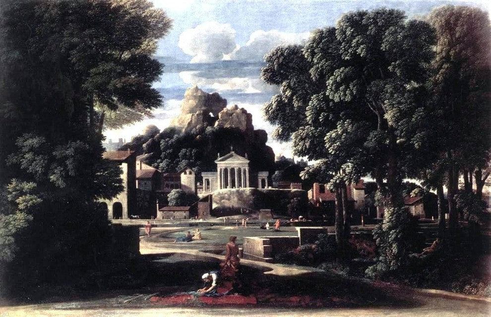 Nicolas Poussin Landscape With the Gathering of the Ashes Wrapped Canv