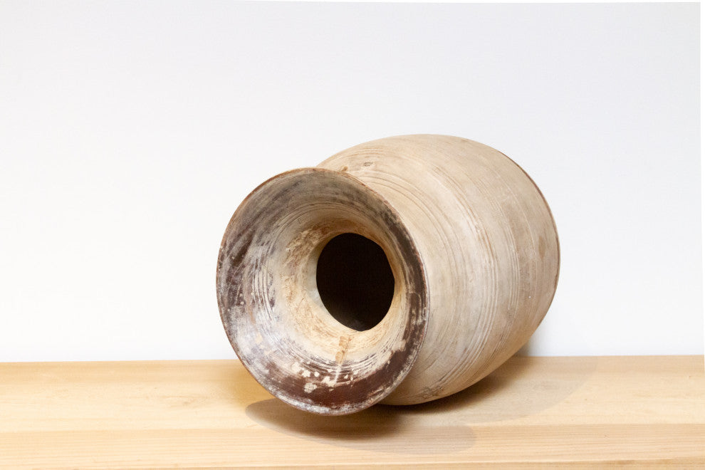 Large Sun-Bleached Wood Kitchen Pot