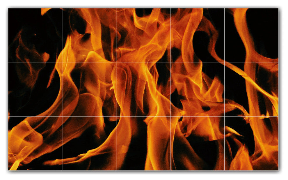 Fire Ceramic Tile Wall Mural HZ500606-53M. 30" x 18"