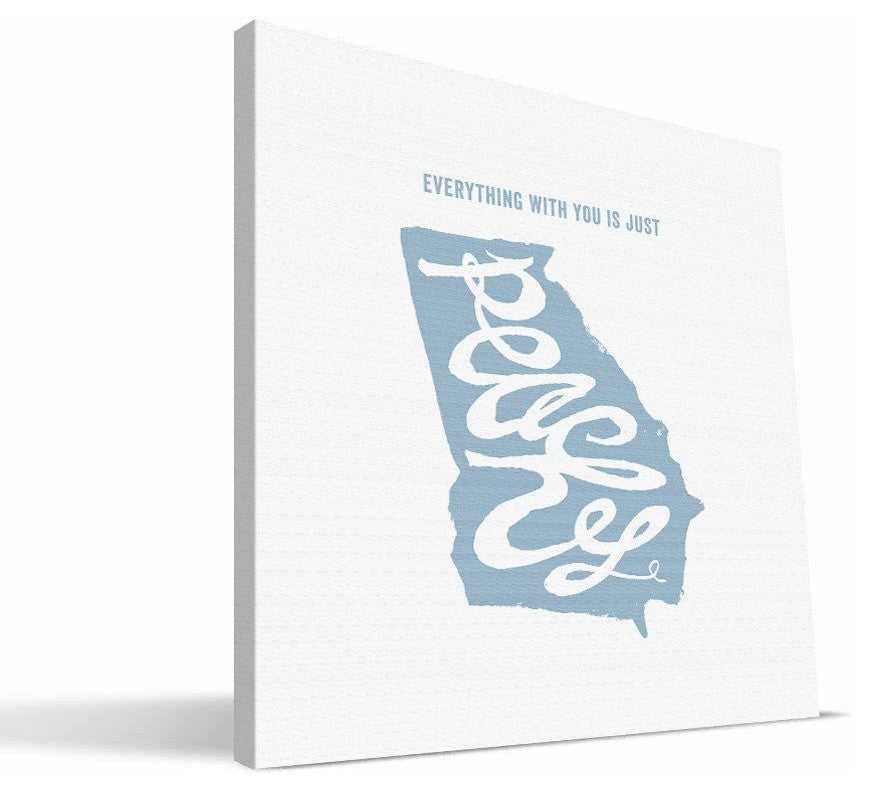 Georgia State Motto Canvas Print, 12"x12"