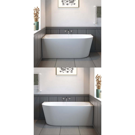Poppy 59" Left Corner Freestanding Bathtub