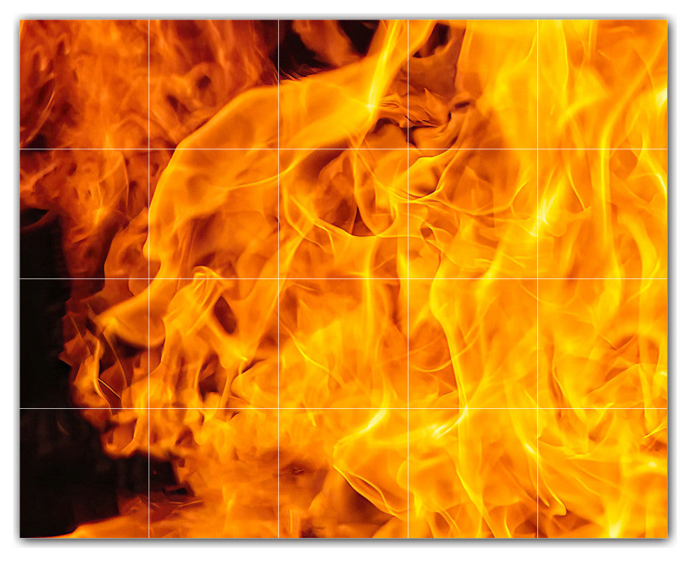 Fire Ceramic Tile Wall Mural Hz500611-54xl. 60" X 48"