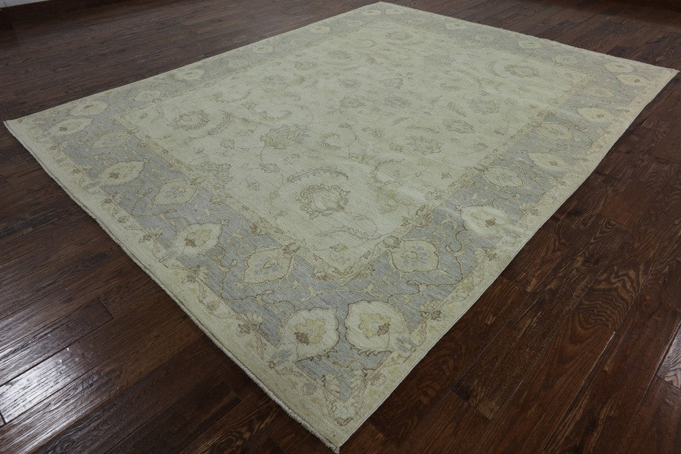 New Genuine Stone Washed Chobi Peshawar 8x11 Hand Made Pakistani Wool