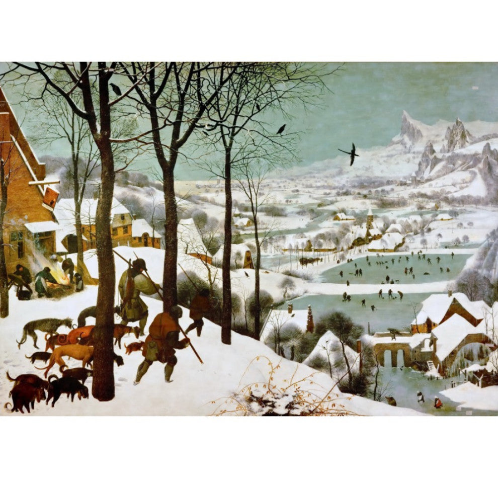 The Hunters in the Snow by Pieter Bruegel the Elder, Print on Canvas,