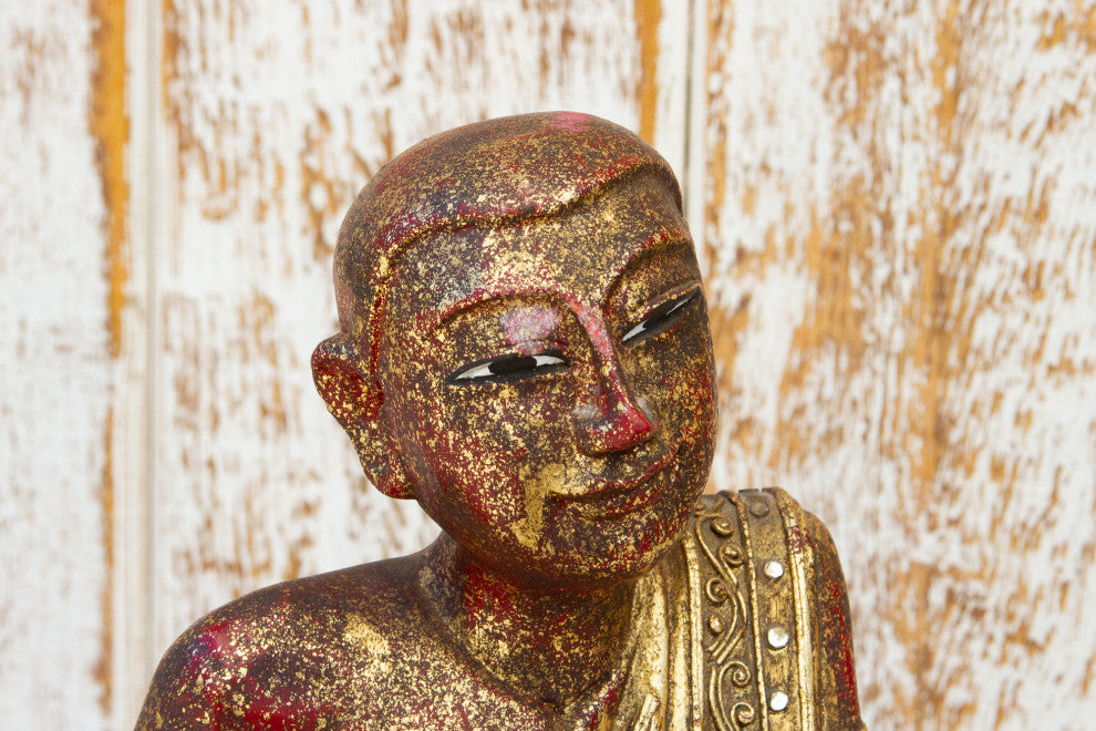 Burmese Sariputra Buddhist Statue