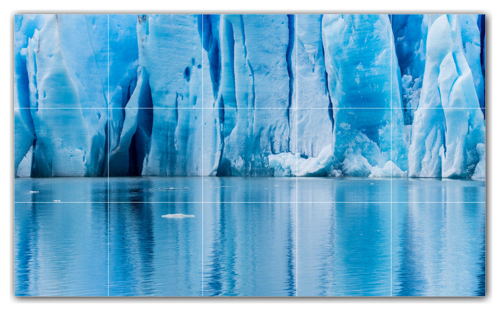 Glacier Ceramic Tile Wall Mural Hz500722-53m. 30" X 18"