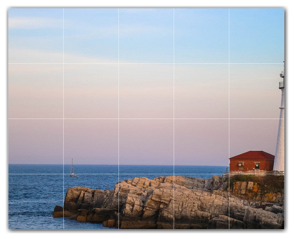 Lighthouse Ceramic Tile Wall Mural Hz500832-54xl. 60" X 48"