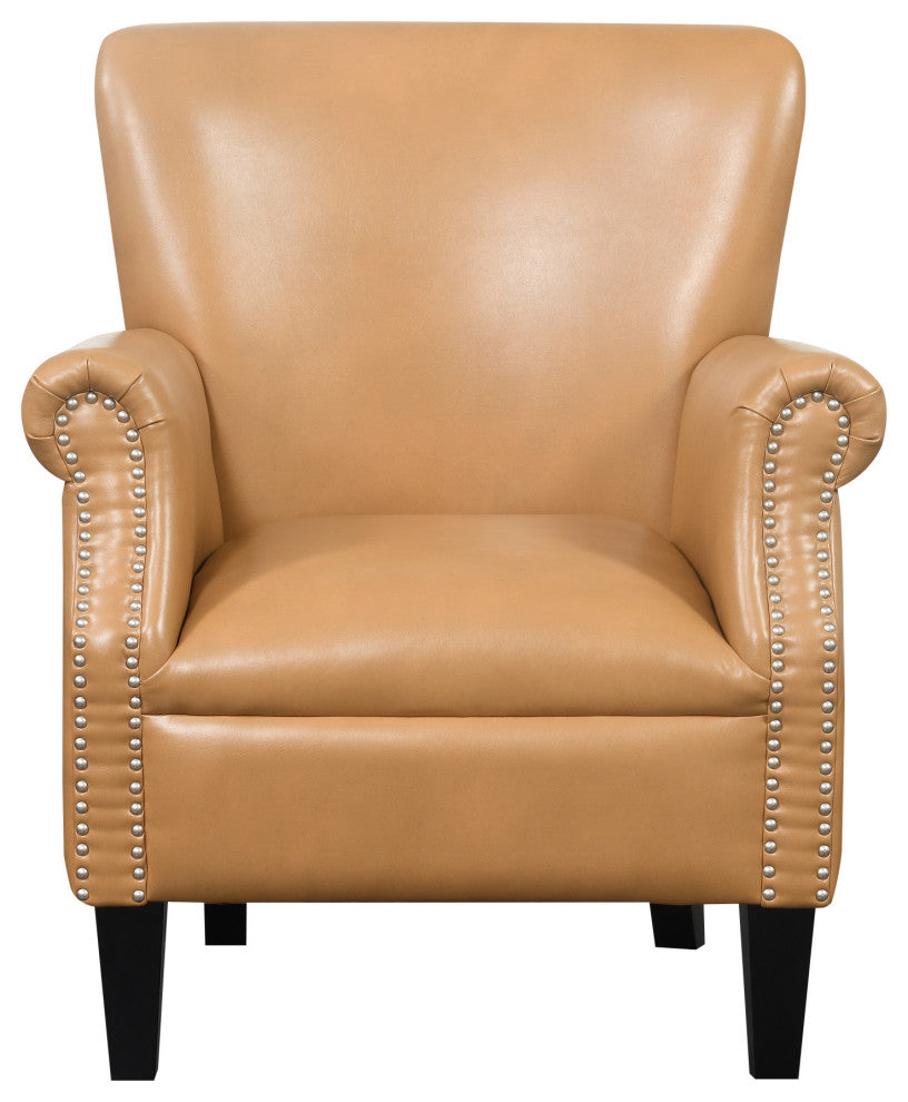 Nathaniel Accent Chair, Saddle, Accent Chair Only