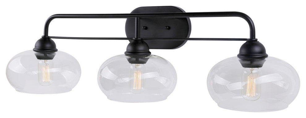 Forte Lighting 5732-03 Cameron 3 Light 33"W Bathroom Vanity Light - Bl