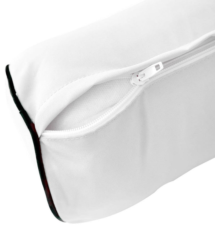 |COVER ONLY| Outdoor Contrast Piped Trim Small 23x6 Bolster Pillow Cov