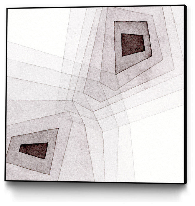 "Meld III" Art block Framed Canvas, 20"x20"