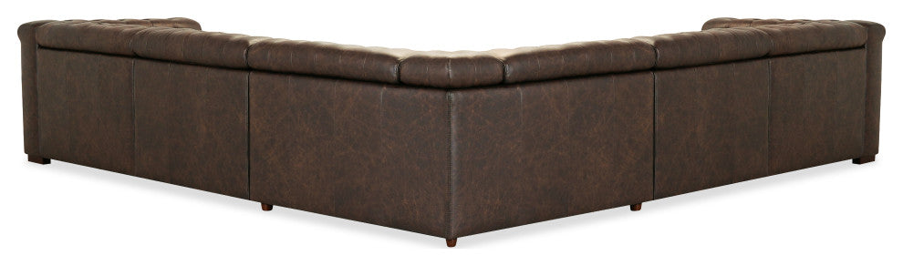 Savion Deux 5 Seat Sectional With Four Power Recliners and Six Power H