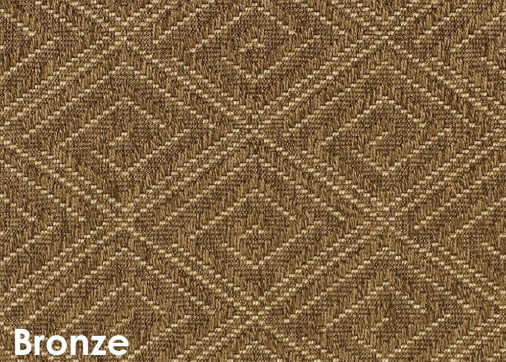 Curacao Custom Cut Indoor Outdoor Area Rug, Bronze, 7x13